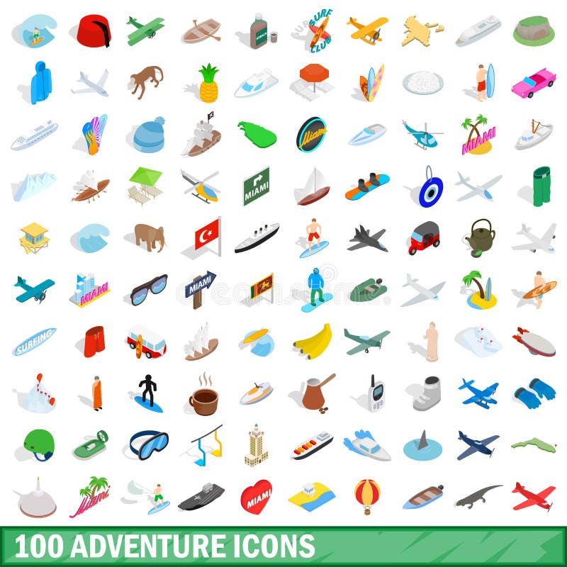 Adventure icons stock vector. Illustration of color, sign - 29247073
