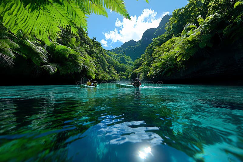 An Adventure Image Showing a Group of Explorers Discovering a Hidden ...