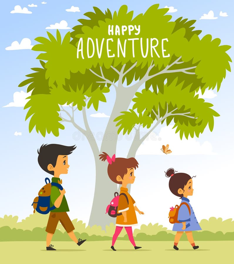 Adventure kids stock vector. Illustration of leisure - 155810652