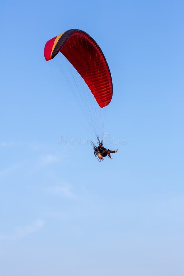 Parachute with engine stock photo. Image of orange, equipment - 5994704