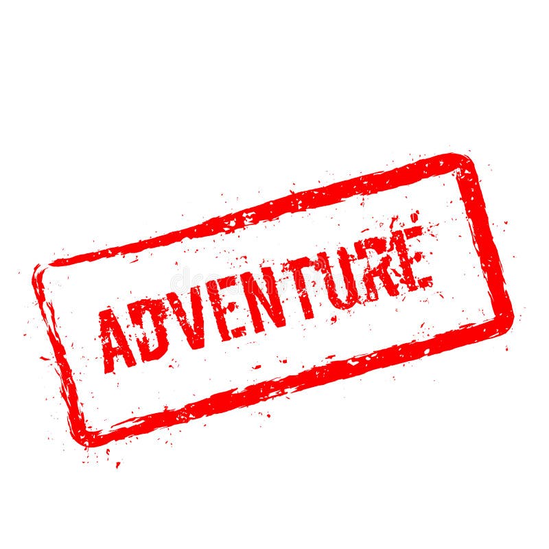 Adventure Red Rubber Stamp Isolated on White. Stock Vector ...