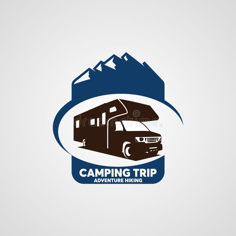 Adventure RV Camper Car Logo Designs Template Stock Vector ...