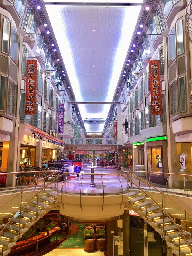Adventure of the Seas Interior Editorial Photography - Image of shops ...