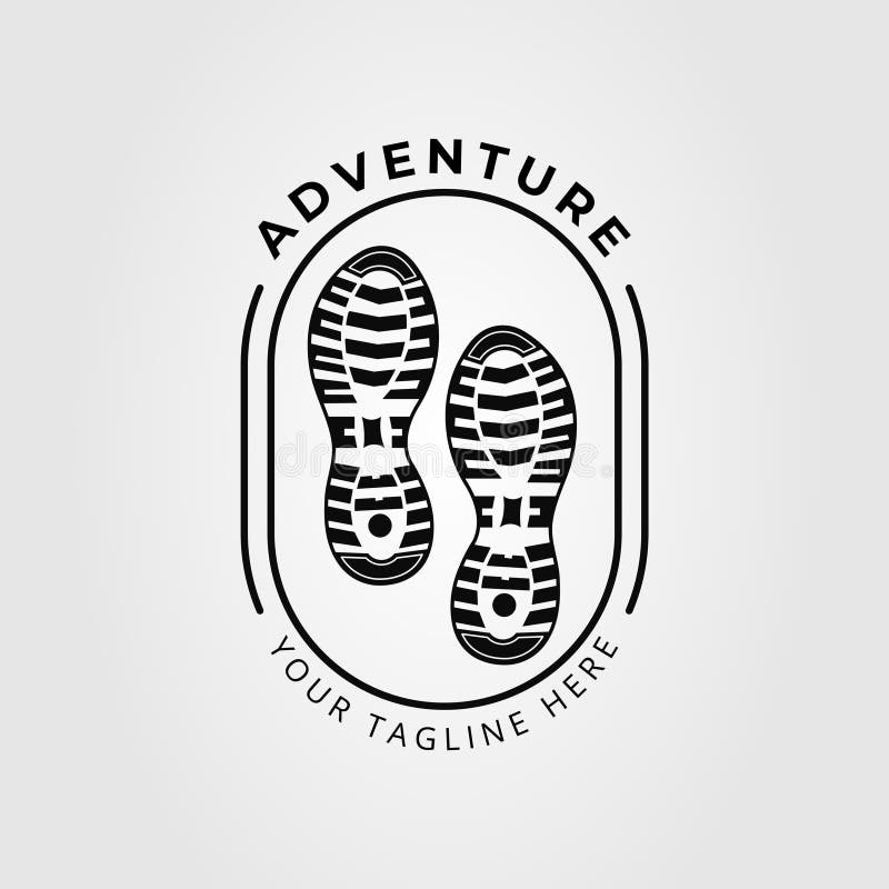 Adventure Shoe Sole or Footprint Logo Vector Illustration Design Stock ...