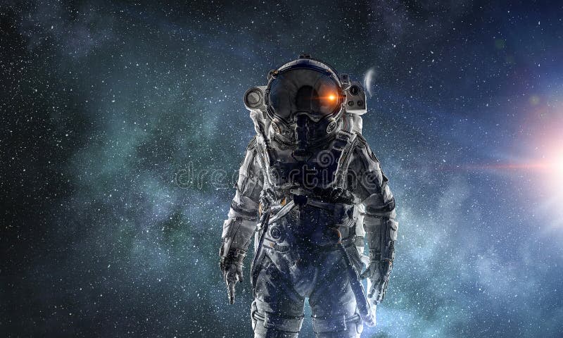Adventure of Spaceman. Mixed Media Stock Photo - Image of suit, fiction ...