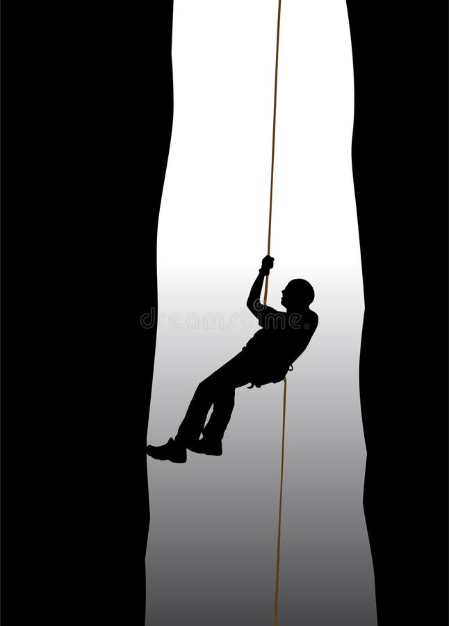 Adventure in Spelunking stock illustration. Illustration of fitness ...