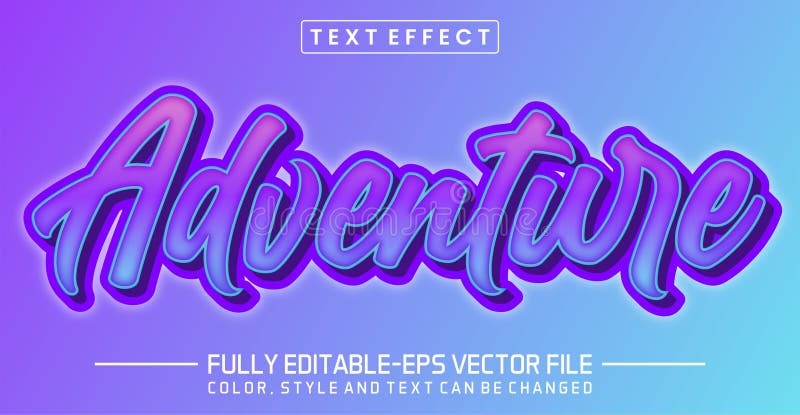 Adventure, text design stock vector. Illustration of motivational ...