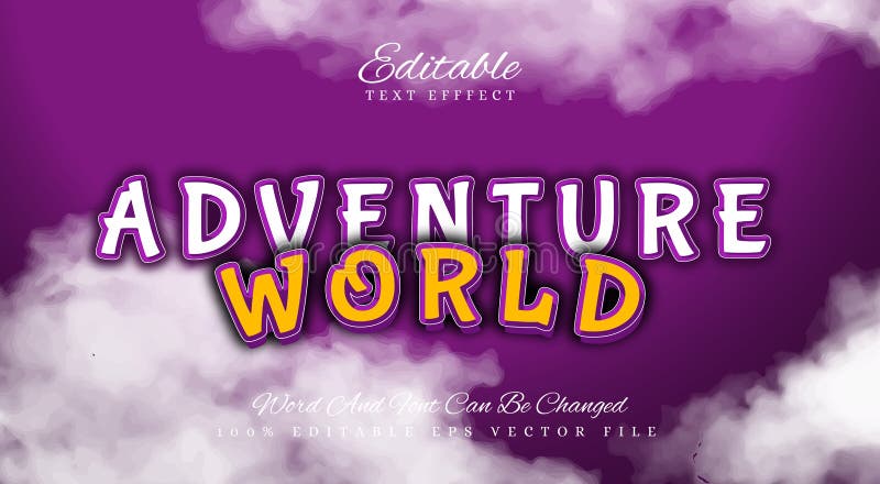 Adventure text effect stock illustration. Illustration of symbol ...