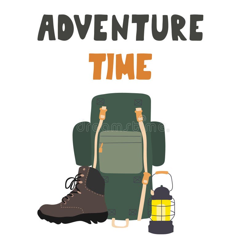 Adventure Time - Hand Drawn Lettering. Text on Illustration with ...