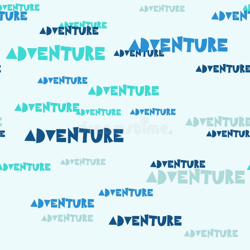 Adventure Typography Pattern Stock Vector - Illustration of gamble ...