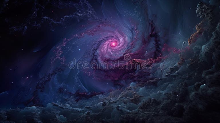 Infinite Expanse of the Universe, Representation of Space with Nebulae ...