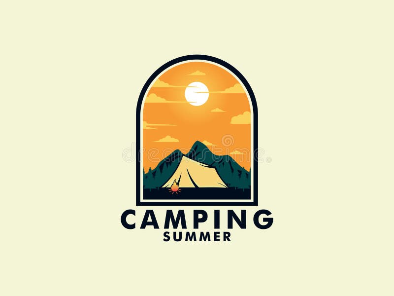 Camp Adventure Logo Vector, Camping and Outdoor Logo Template Stock ...