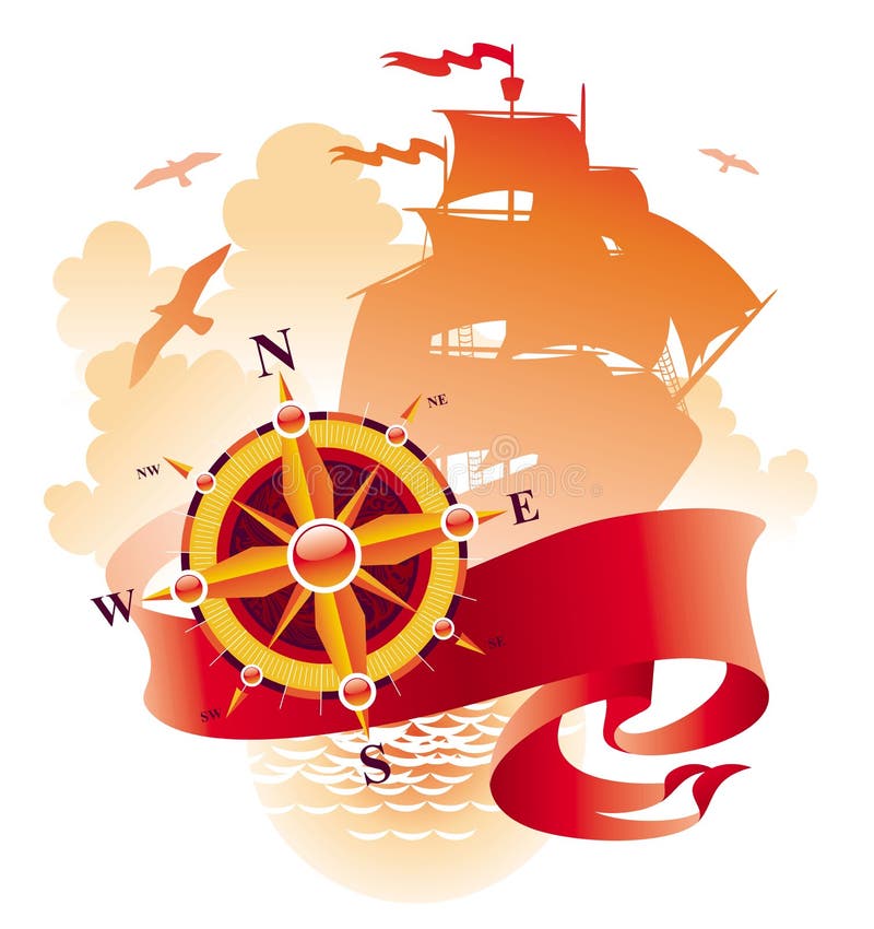 Open Book Adventure. Treasures, Pirates, Sailing Ships, Adventure Stock ...