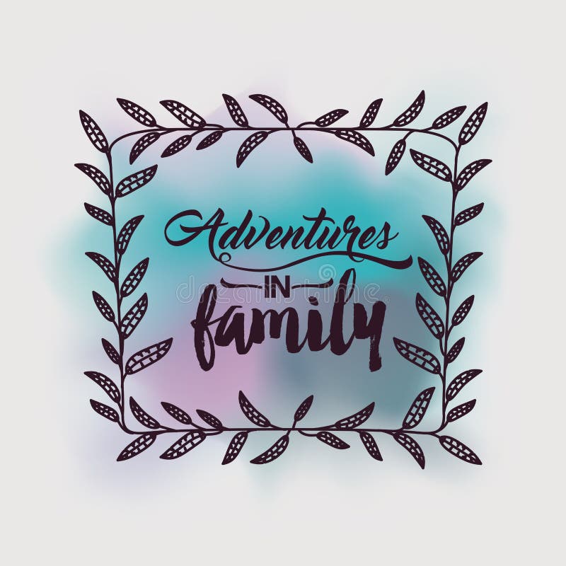 Adventures in Family Design Stock Vector - Illustration of card ...