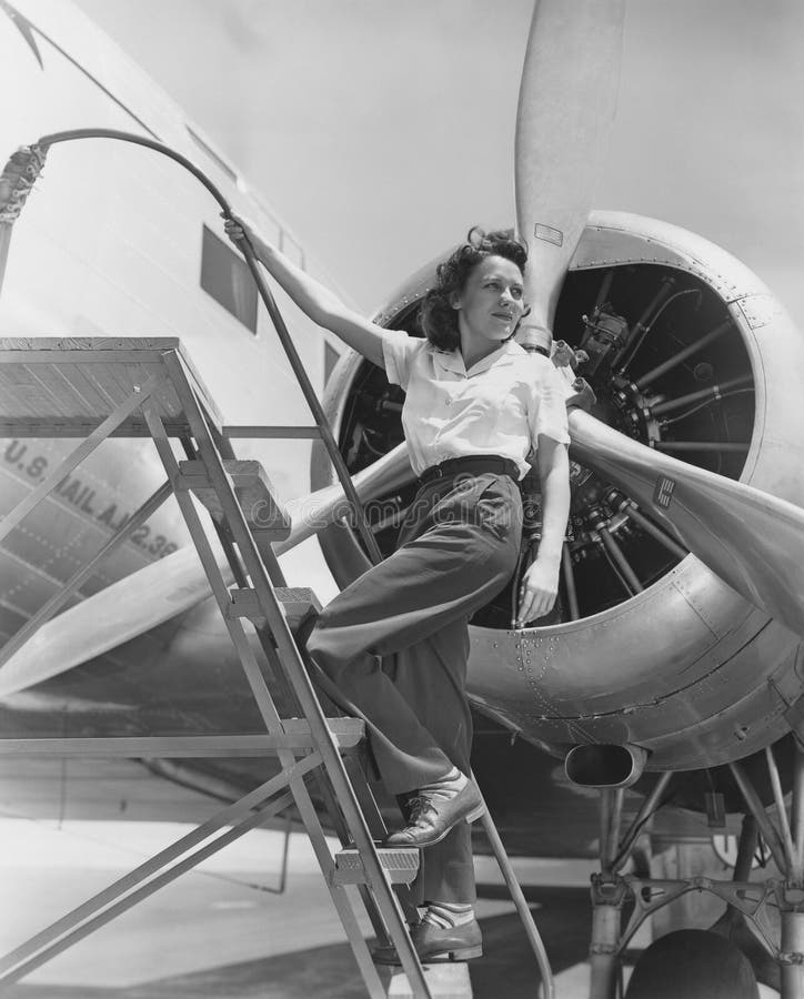 Aviatrix stock photo. Image of outside, female, 19301939 - 52032550