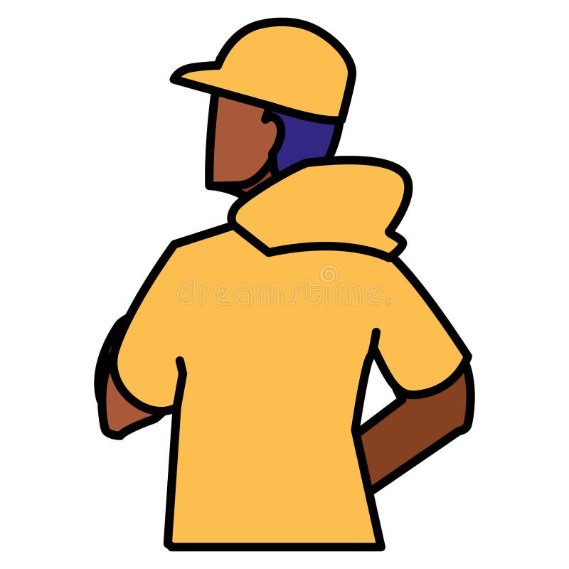 Adventurous Black Man with Cap Avatar Character Stock Vector ...