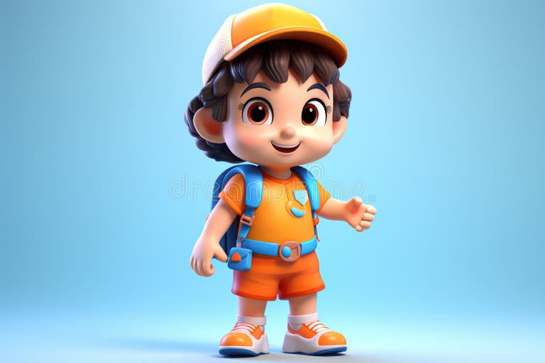 Adventurous 3D Cartoon Boy: Expressive Character Design for Projects ...