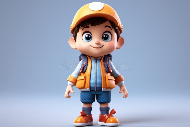 Adventurous 3D Cartoon Boy: Expressive Character Design for Projects ...