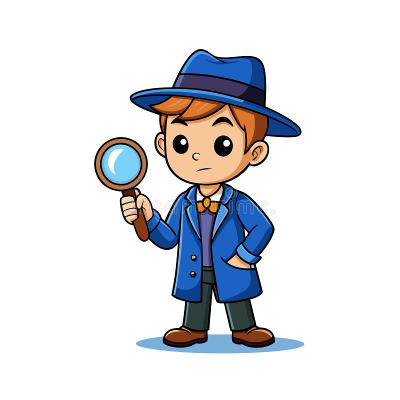 Adventurous Detective Boy Cartoon Stock Vector - Illustration of ...