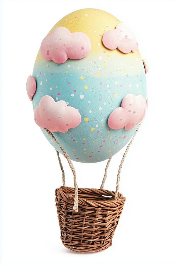 An Adventurous Easter Egg Flying in a Hot Air Balloon with a Tiny ...