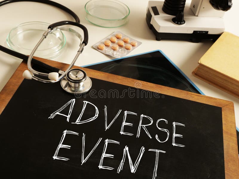 Adverse Event is Shown Using the Text Stock Image - Image of patient ...