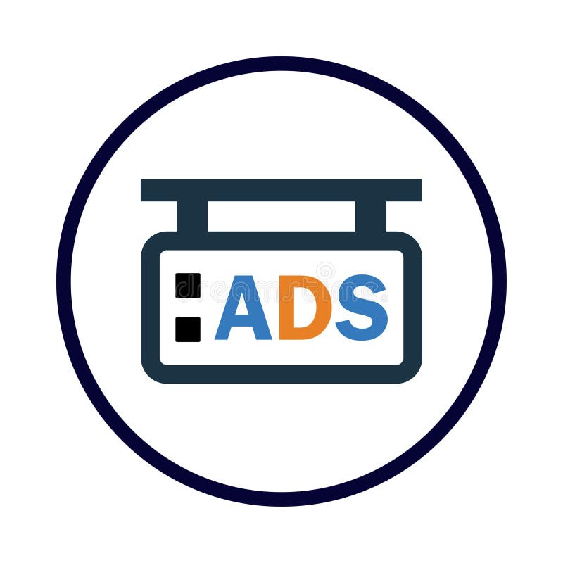 Advertisement, Advertising, Billboard Icon Stock Vector - Illustration ...
