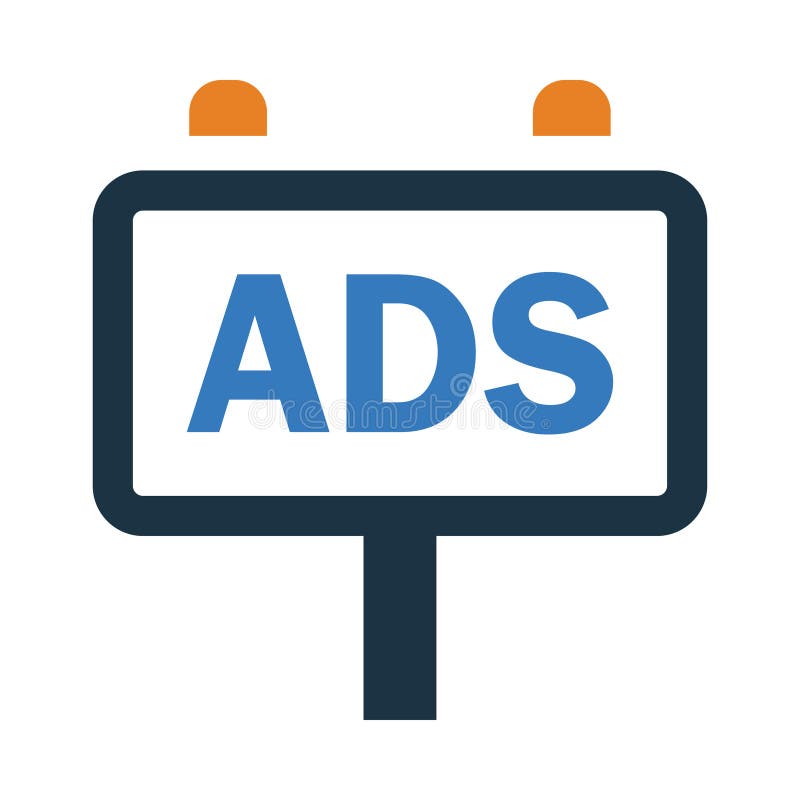 Advertisement, Advertising, Billboard Icon Stock Vector - Illustration ...