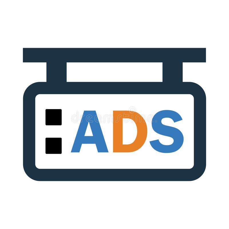 Advertisement, Advertising, Billboard Icon Stock Vector - Illustration ...