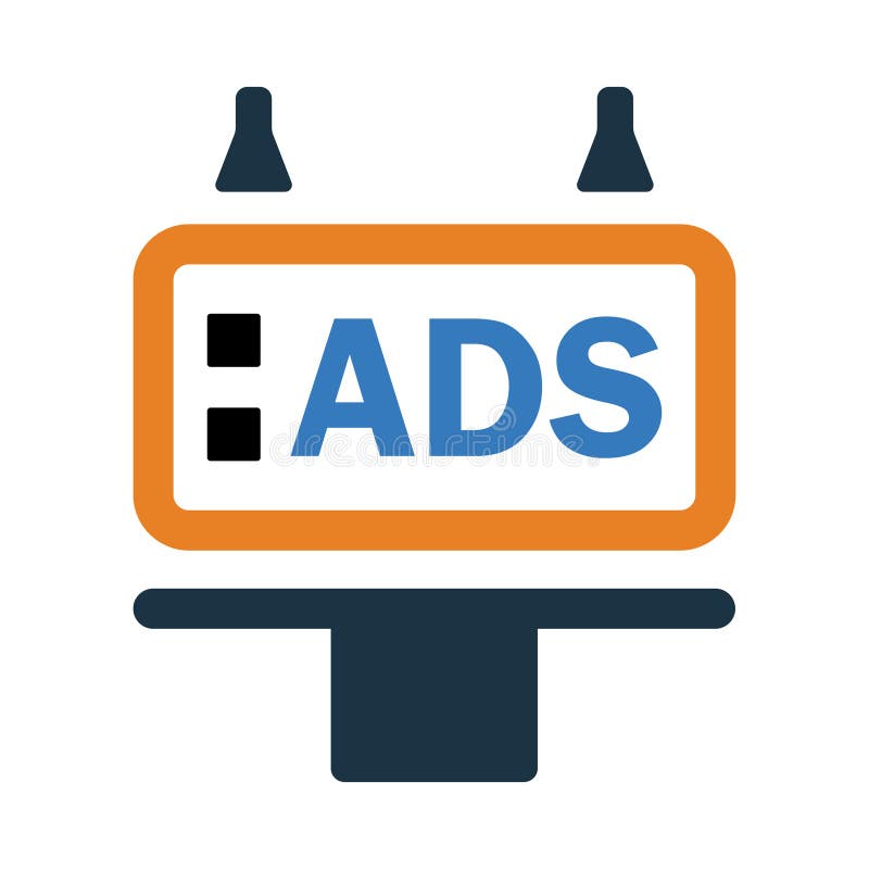 Advertisement, Advertising, Billboard Icon Stock Vector - Illustration ...