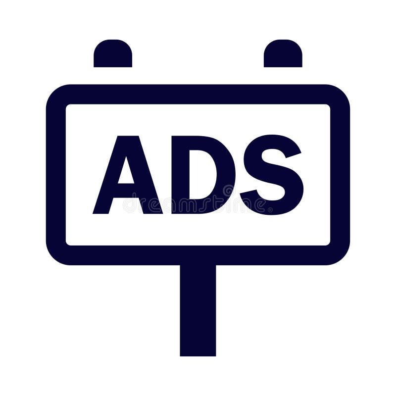 Advertisement, Advertising, Billboard Icon Stock Vector - Illustration ...