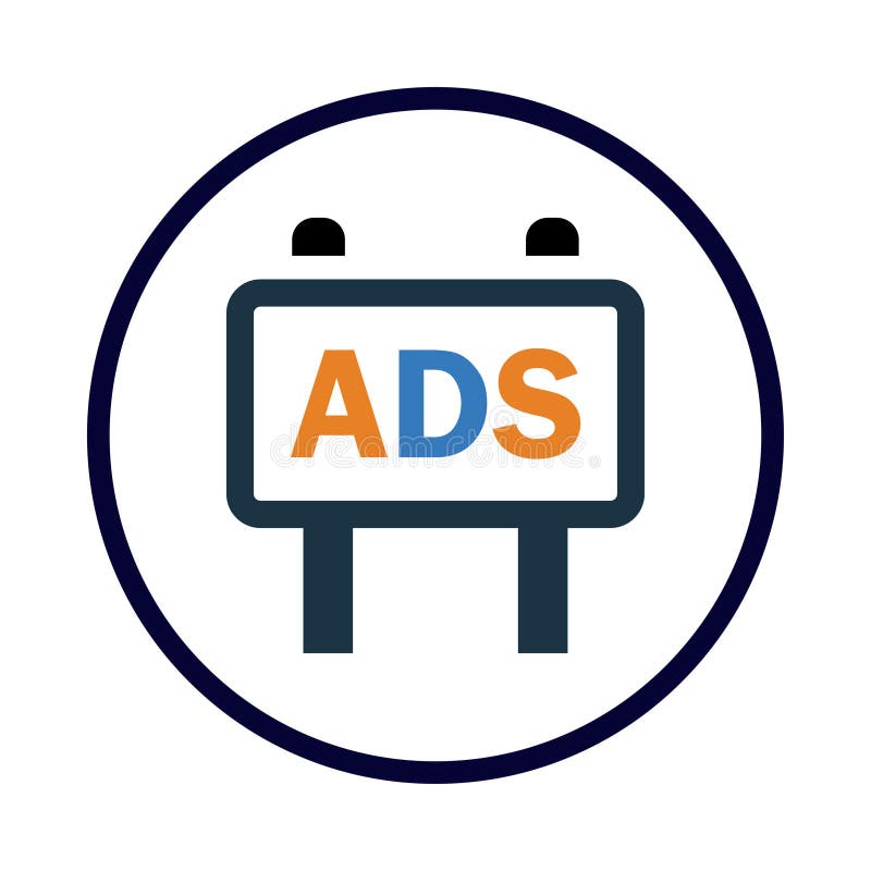 Advertisement, Advertising, Billboard, Poster, Board White Line Icon ...