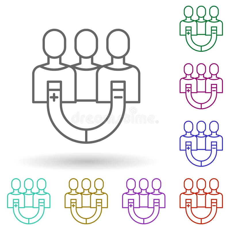 Advertisement, Attract, Client Multi Color Icon. Simple Thin Line ...
