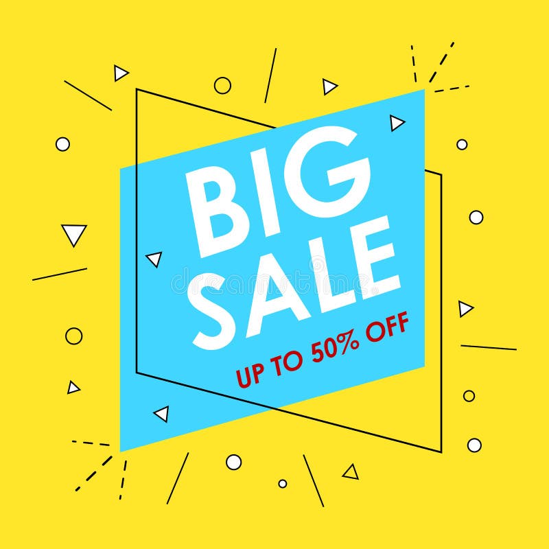 Advertisement Banner for Big Sale Promotion Offer Background Stock ...