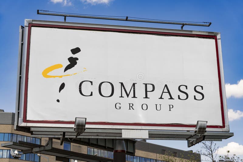 Advertisement Billboard Displaying Logo of Compass Group Editorial ...