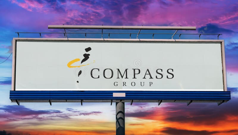 Advertisement Billboard Displaying Logo of Compass Group Editorial ...
