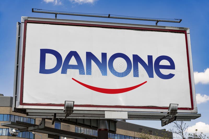 Advertisement Billboard Displaying Logo of Danone Editorial Image ...