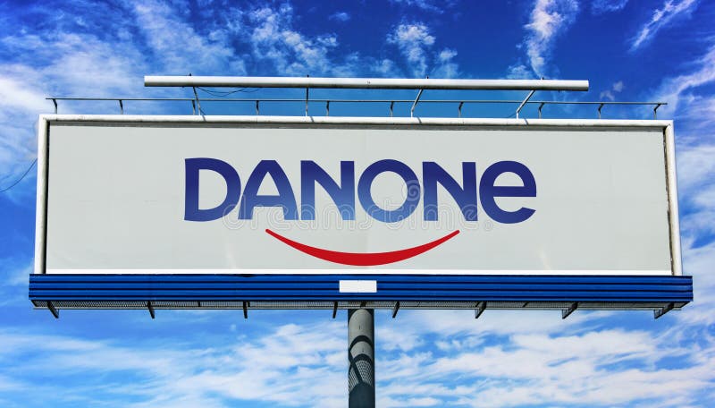 Advertisement Billboard Displaying Logo of Danone Editorial Photography ...