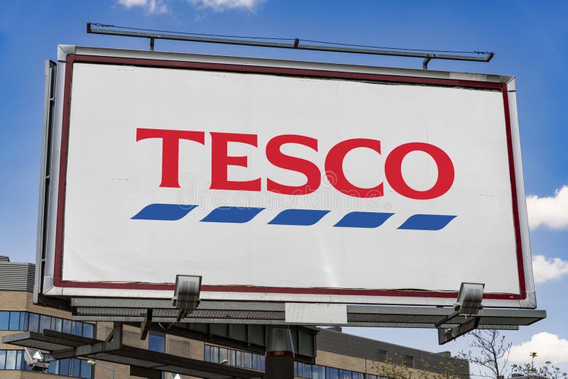Advertisement Billboard Displaying Logo of Tesco Editorial Stock Photo ... Advertisement Billboard Displaying Logo of Tesco Editorial Stock Photo ...