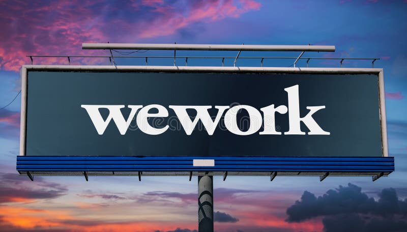 Advertisement Billboard Displaying Logo of WeWork Editorial Image ...