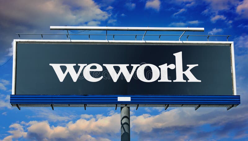 Advertisement Billboard Displaying Logo of WeWork Editorial Stock Image ...