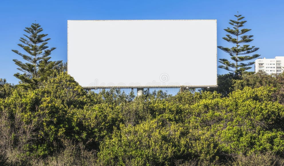 An Advertisement Billboard on a Highway, a Sunny Spring Day Stock ...