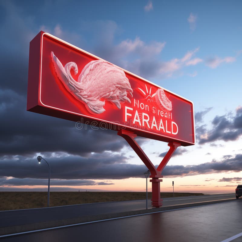 Advertisement Billboards on the Expressway Stock Illustration ...