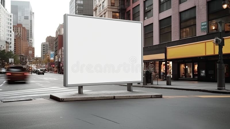 Advertisement Board with Copy Space in City , Ai Generated Stock ...