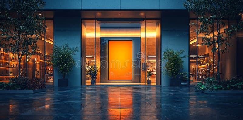 An Advertisement Board Displayed in Public Spaces As an Empty Blank ...