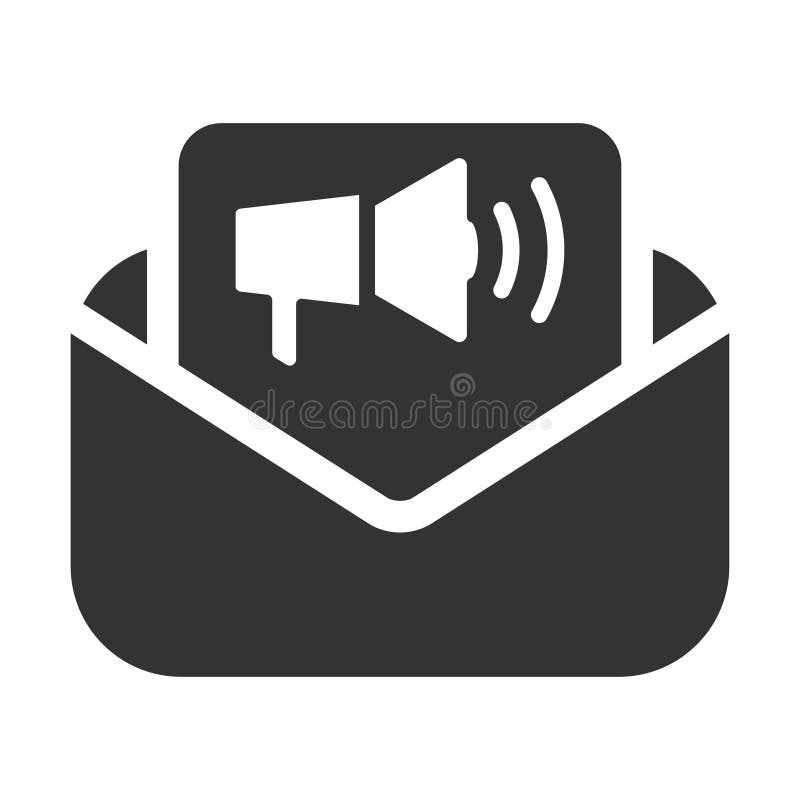 Advertisement email icon stock vector. Illustration of symbol - 244536854