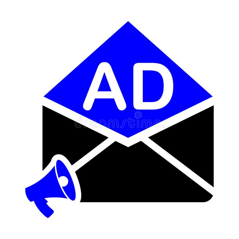 Advertisement Email Icon stock vector. Illustration of design - 308134861