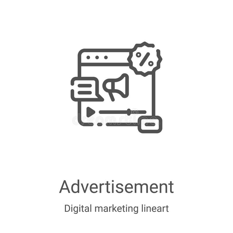 Advertisement Icon Vector from Digital Marketing Lineart Collection ...