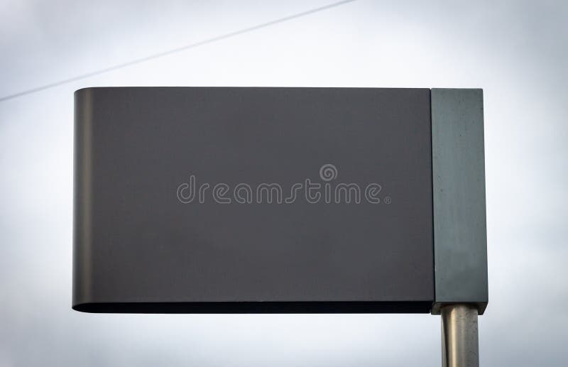 Advertisement Mockup Street Sign - Grey Stock Image - Image of exterior ...