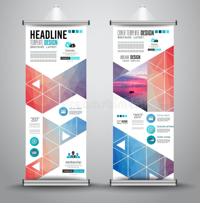 Advertisement Roll Up Business Flyer or Brochure Banner Stock Vector ...