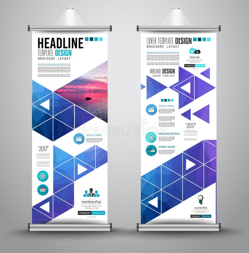 Advertisement Roll Up Business Flyer or Brochure Banner with Vertical ...
